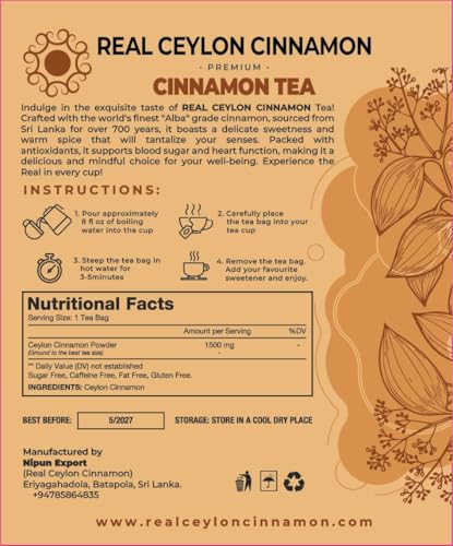 Ceylon cinnamon tea for digestive health