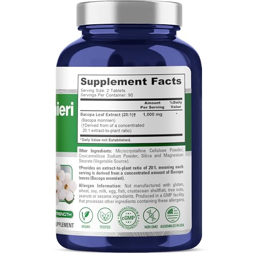 cGMP certified bacopa monnieri extract