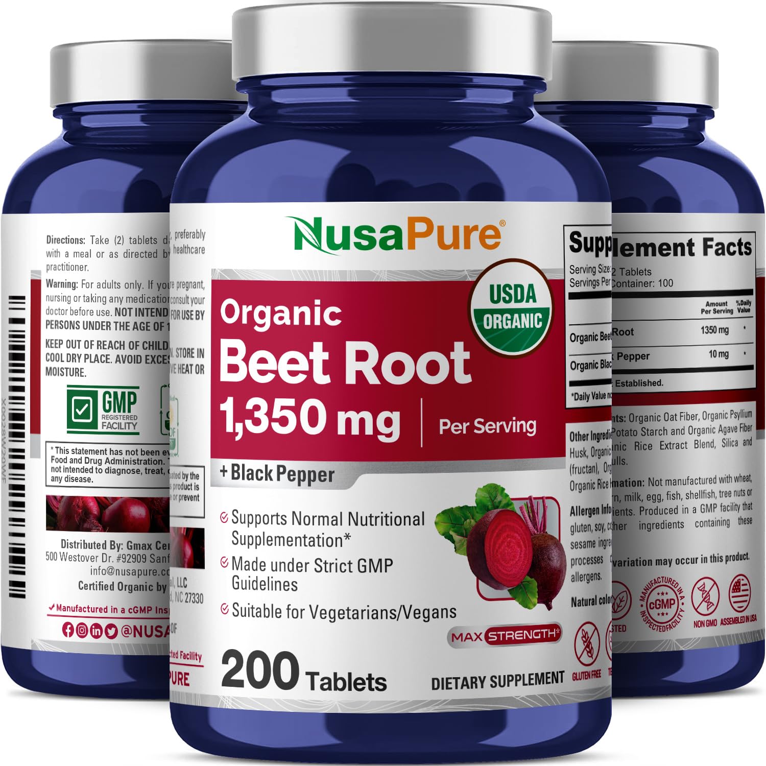 cGMP certified beet root supplements