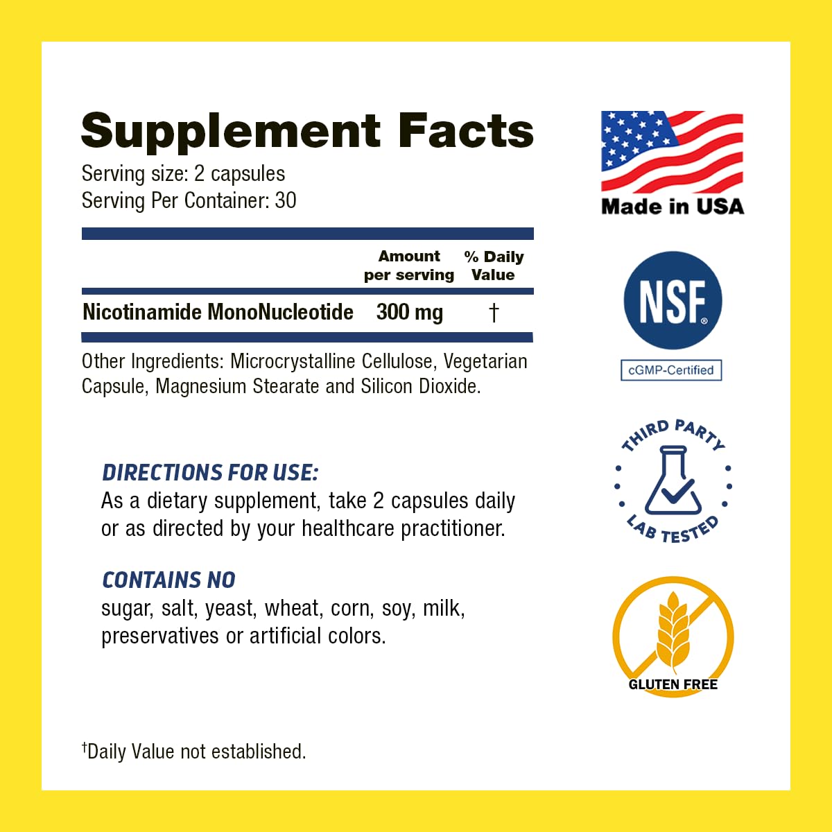 cGMP certified NMN capsules for longevity