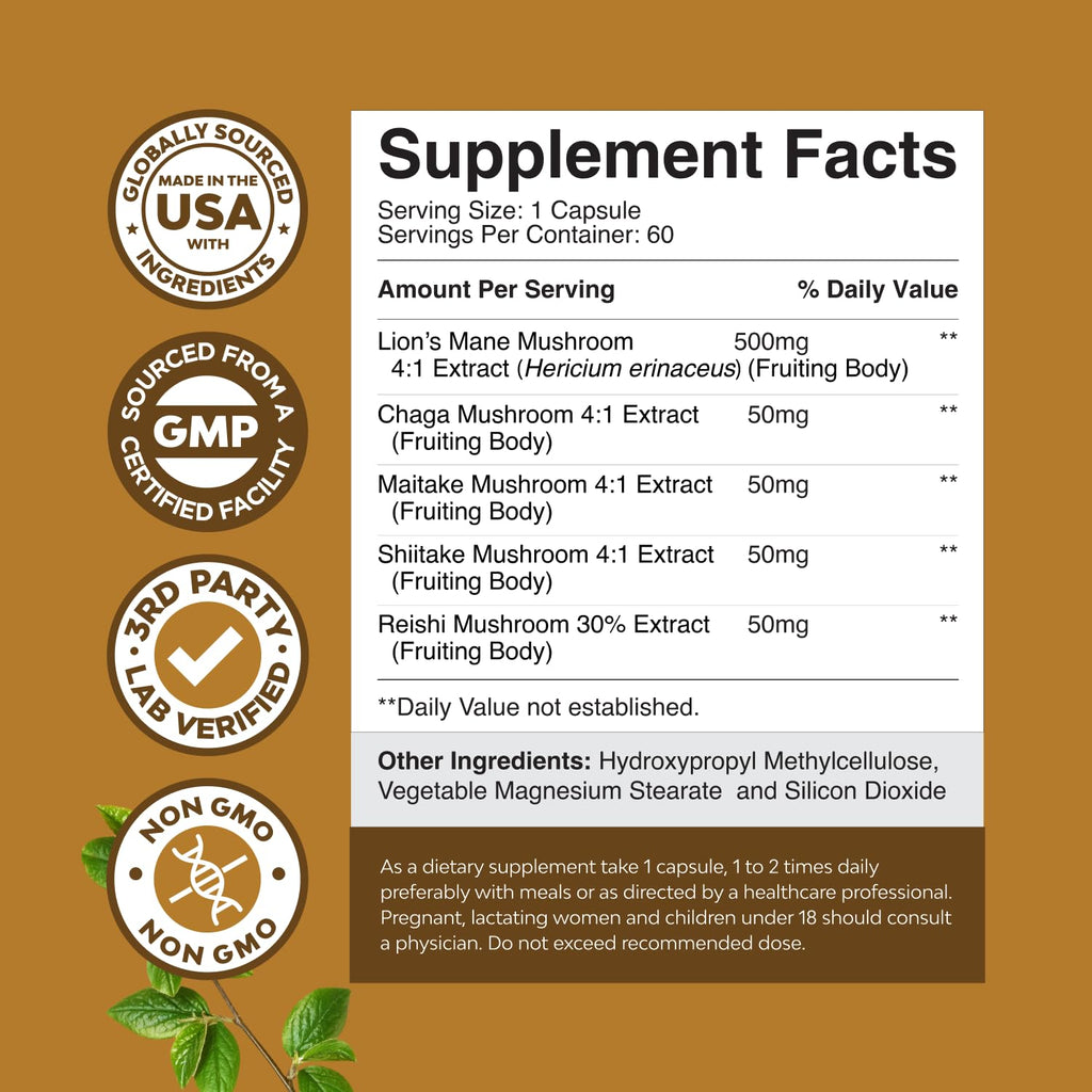 Chaga and Reishi for immune support