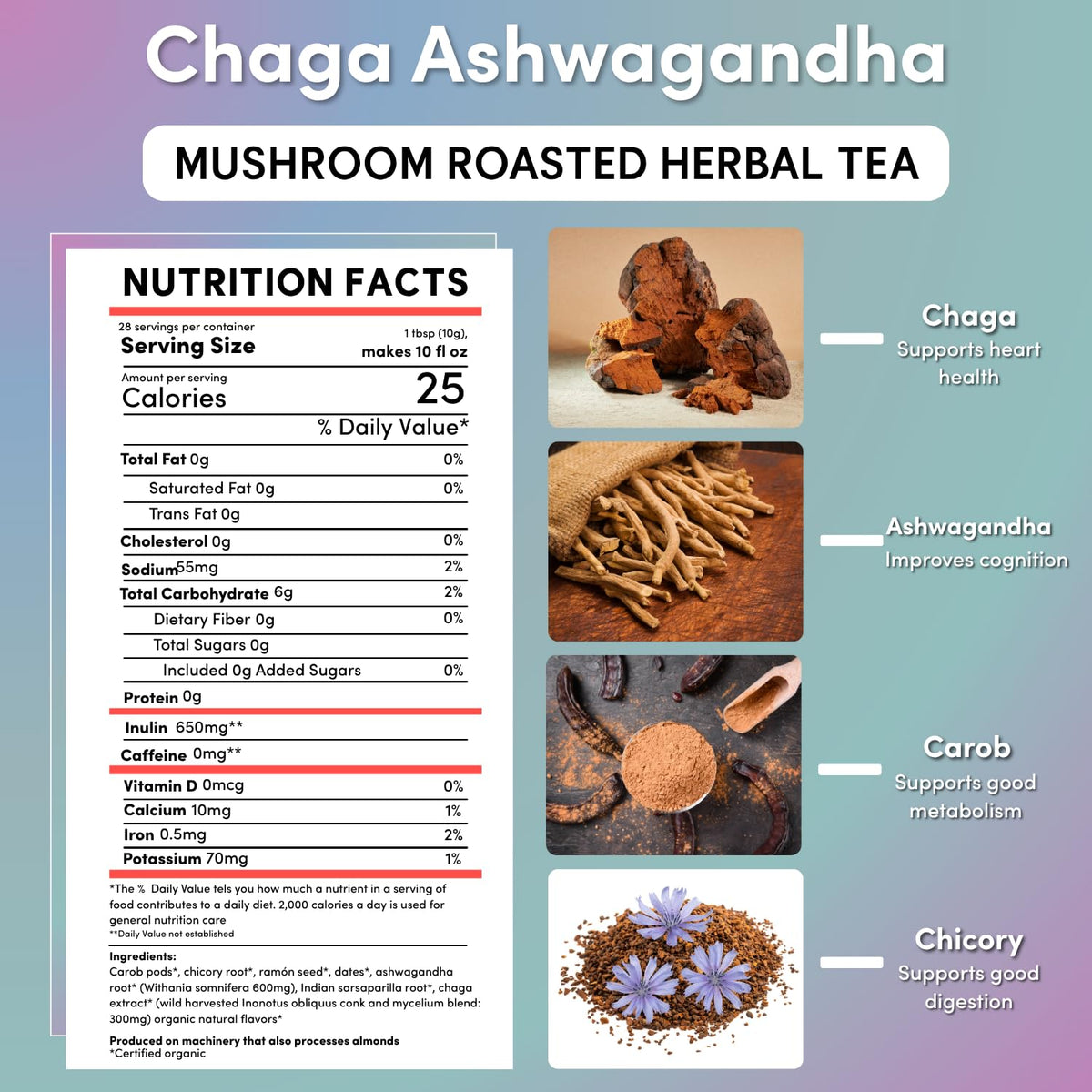 Chaga Ashwagandha tea for relaxation