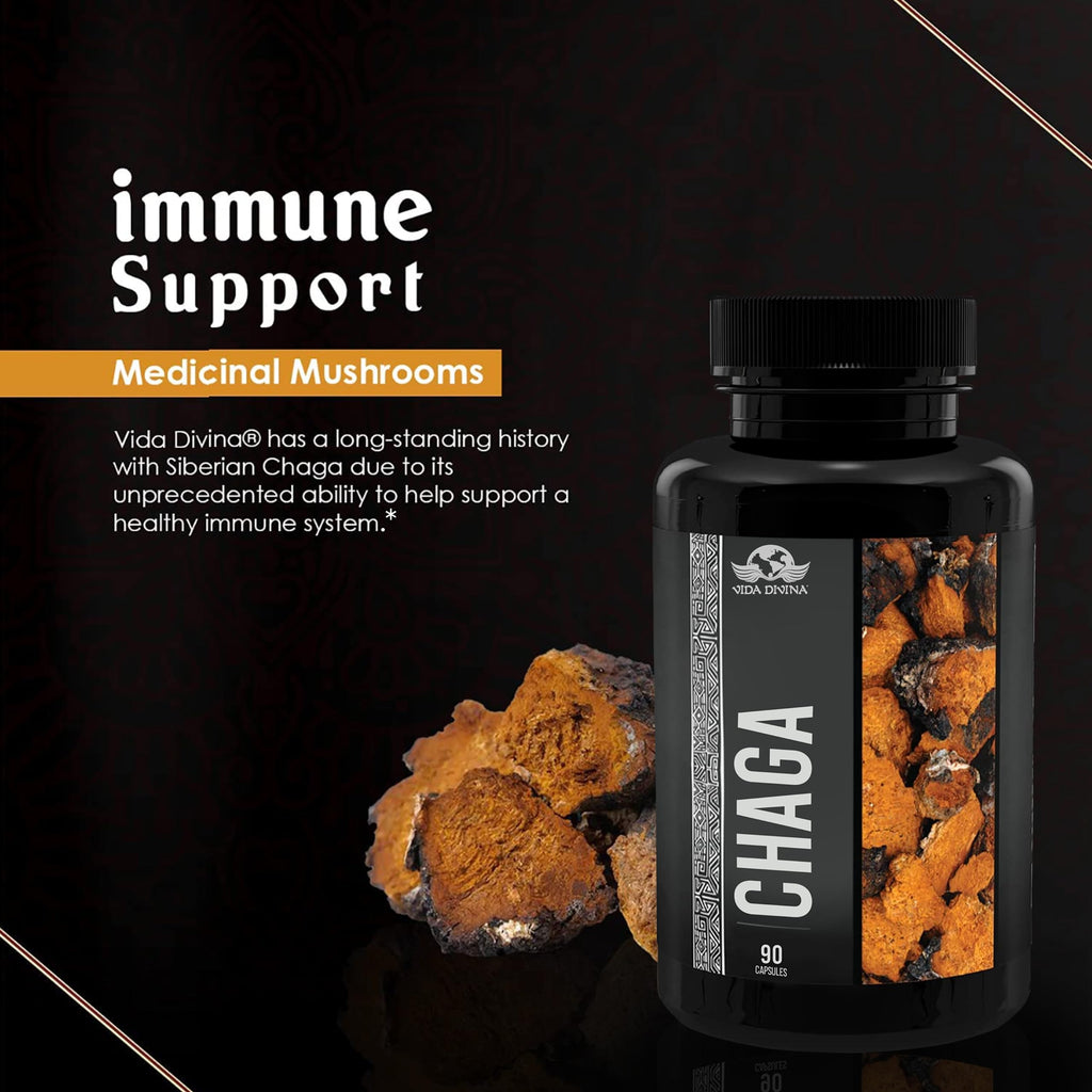 Chaga capsules for daily health support