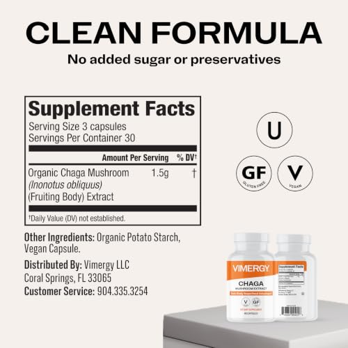Chaga capsules for daily nutrition