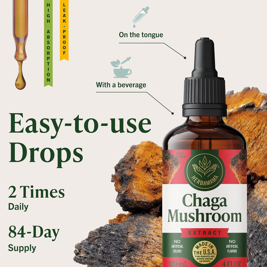 Chaga drops for stress relief