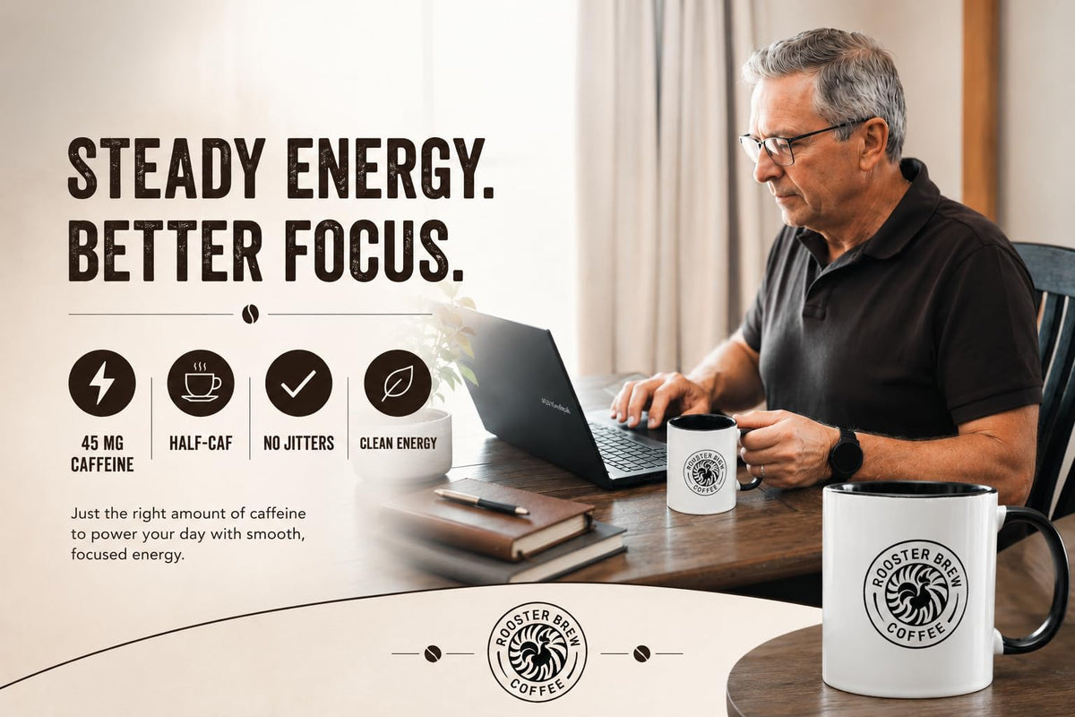 Chaga infused coffee for vitality