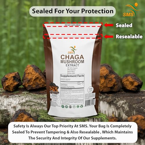 Chaga mushroom capsules for daily health