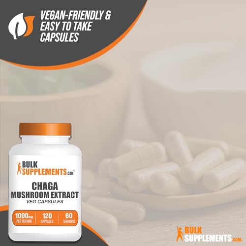 Chaga mushroom capsules for digestive health