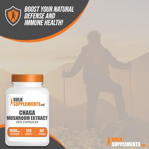 Chaga mushroom capsules for energy boost