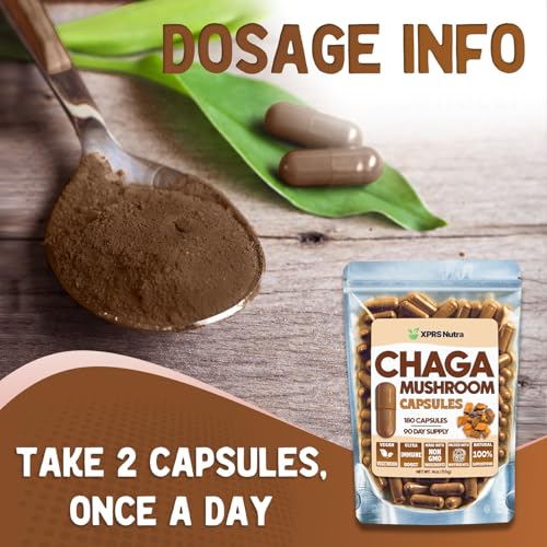 Chaga mushroom capsules for enhanced focus