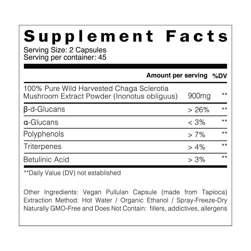 chaga mushroom capsules for vegans