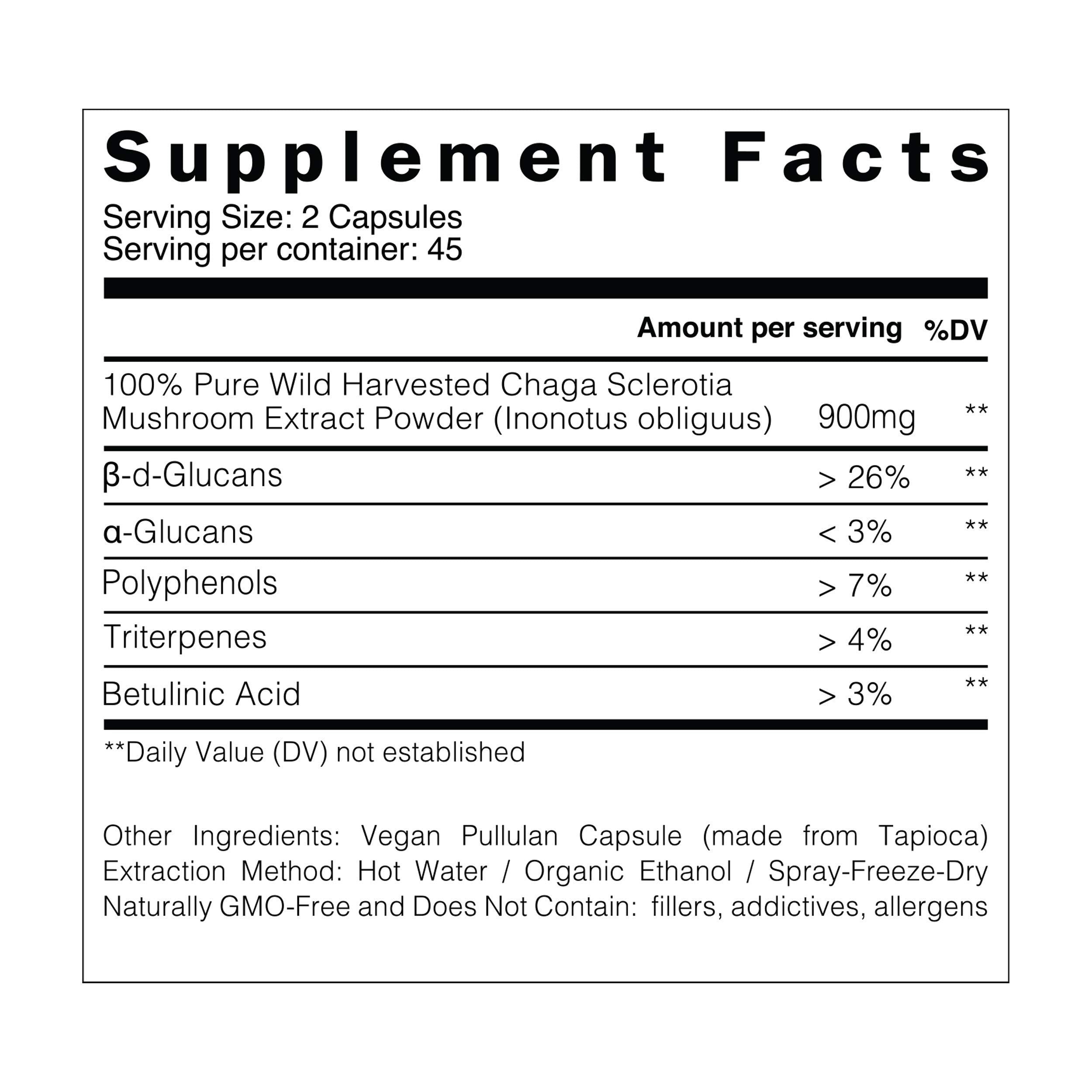 chaga mushroom capsules for vegans