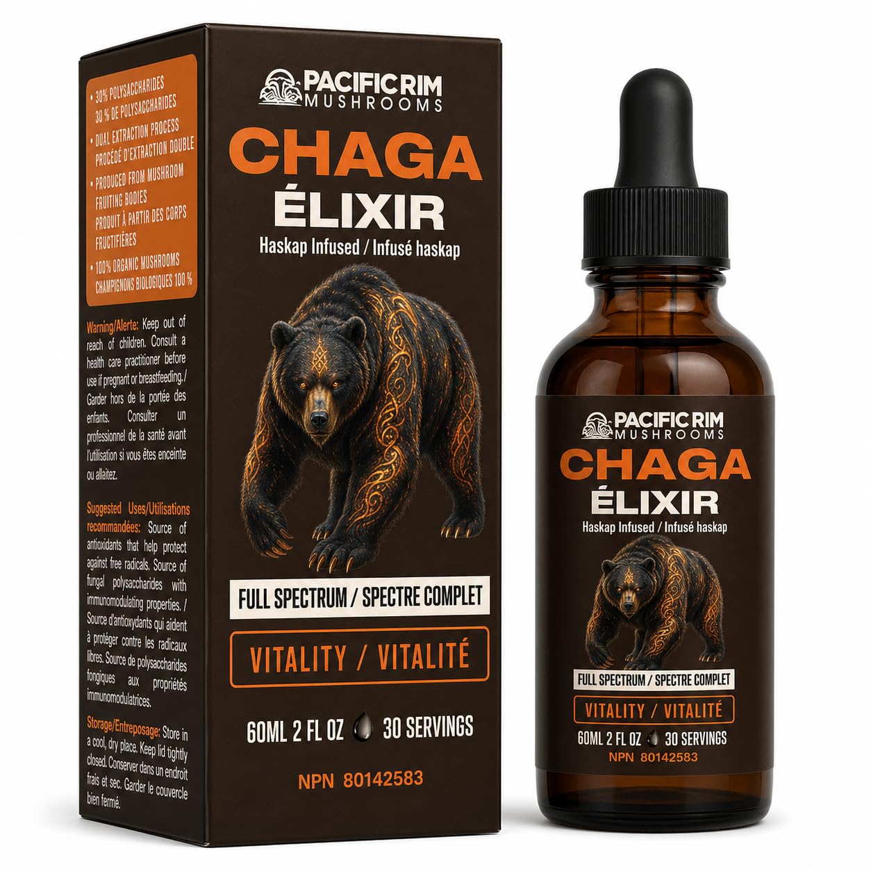 Chaga mushroom drops for immunity support