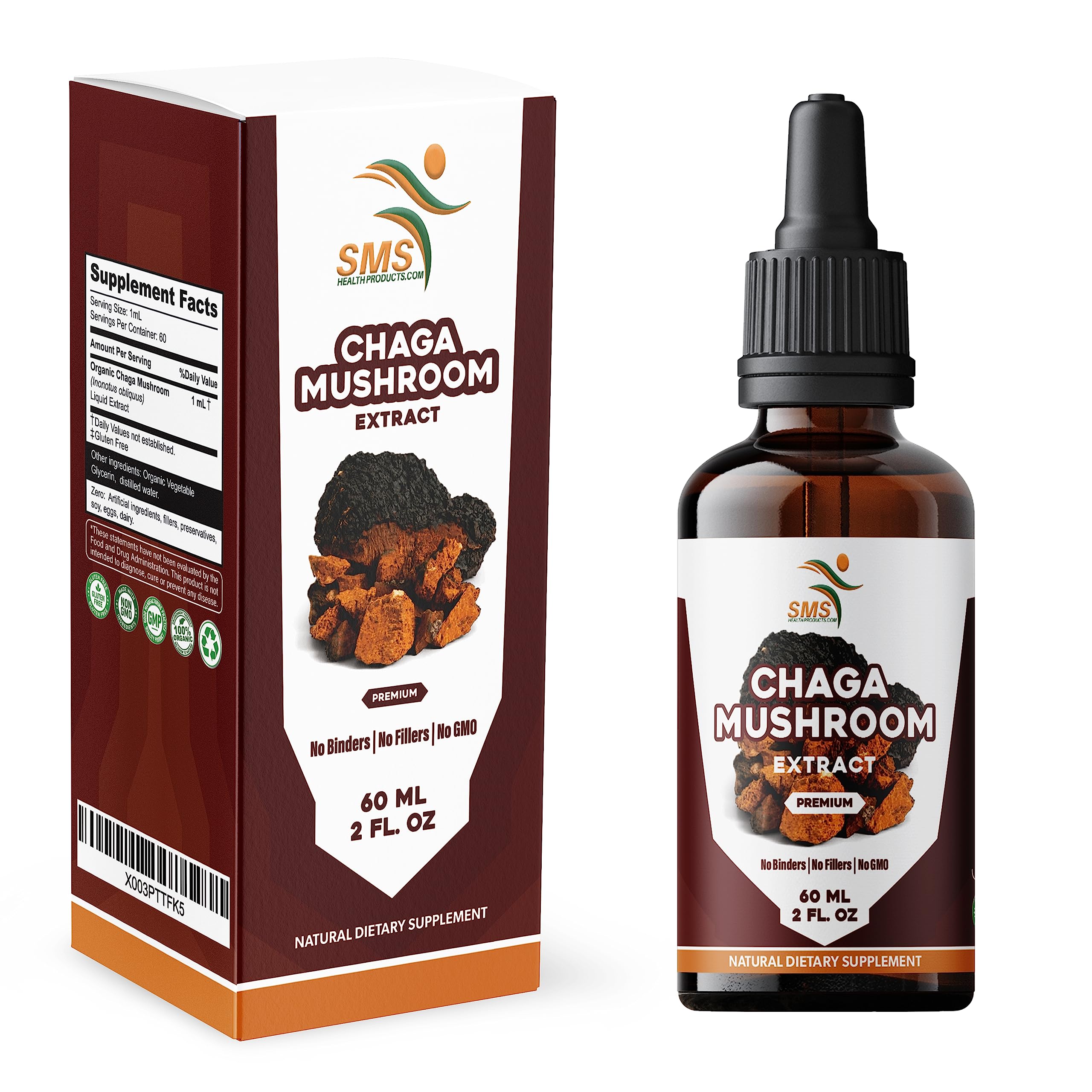 Chaga mushroom drops for wellness