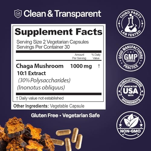 Chaga mushroom extract for immune defense