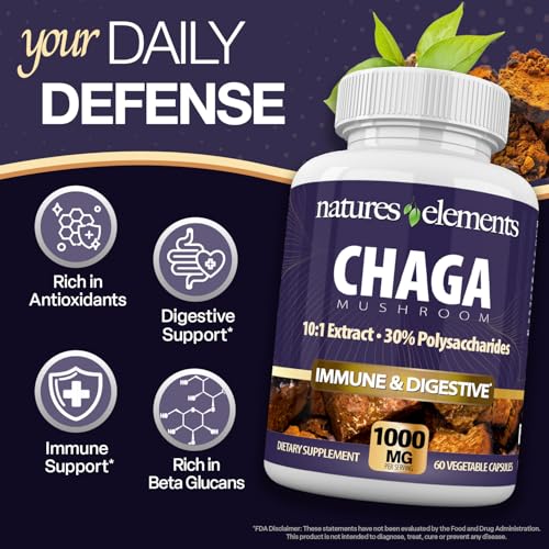 Chaga mushroom extract for stress relief