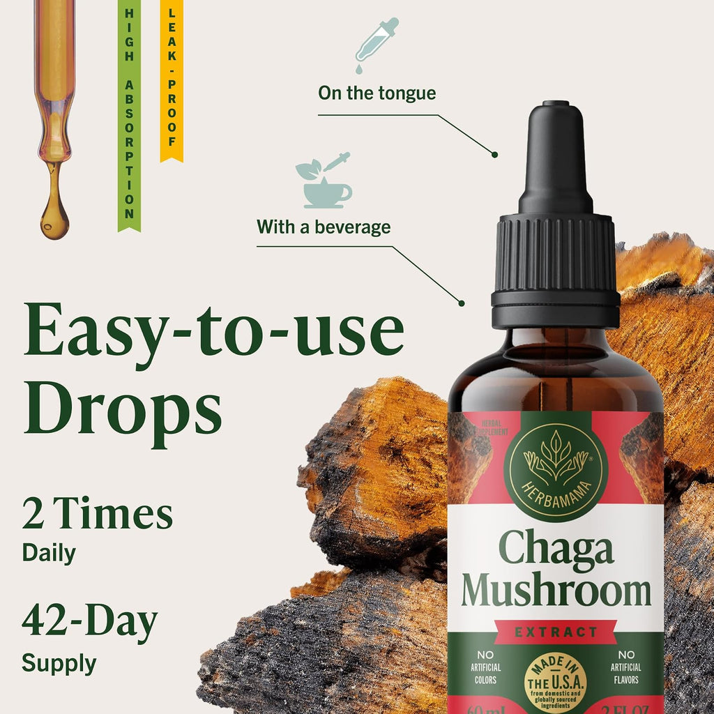 Chaga mushroom extract for stress relief