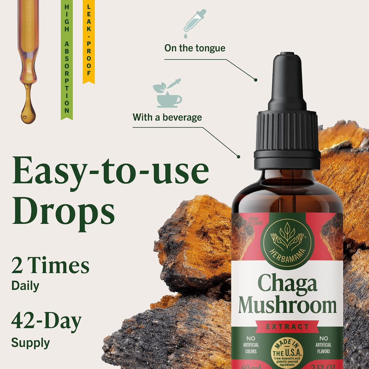 Chaga mushroom extract for stress relief
