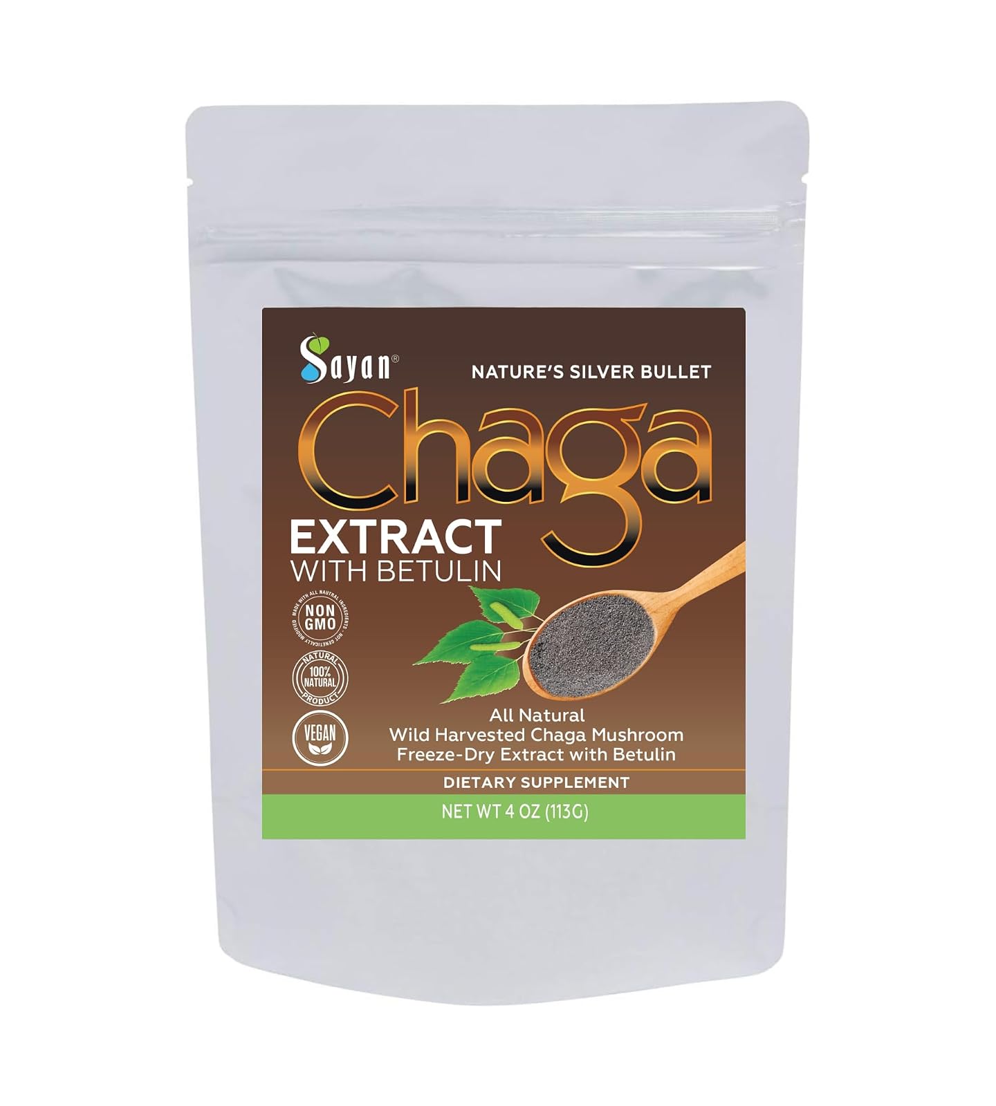 Chaga mushroom extract for vitality