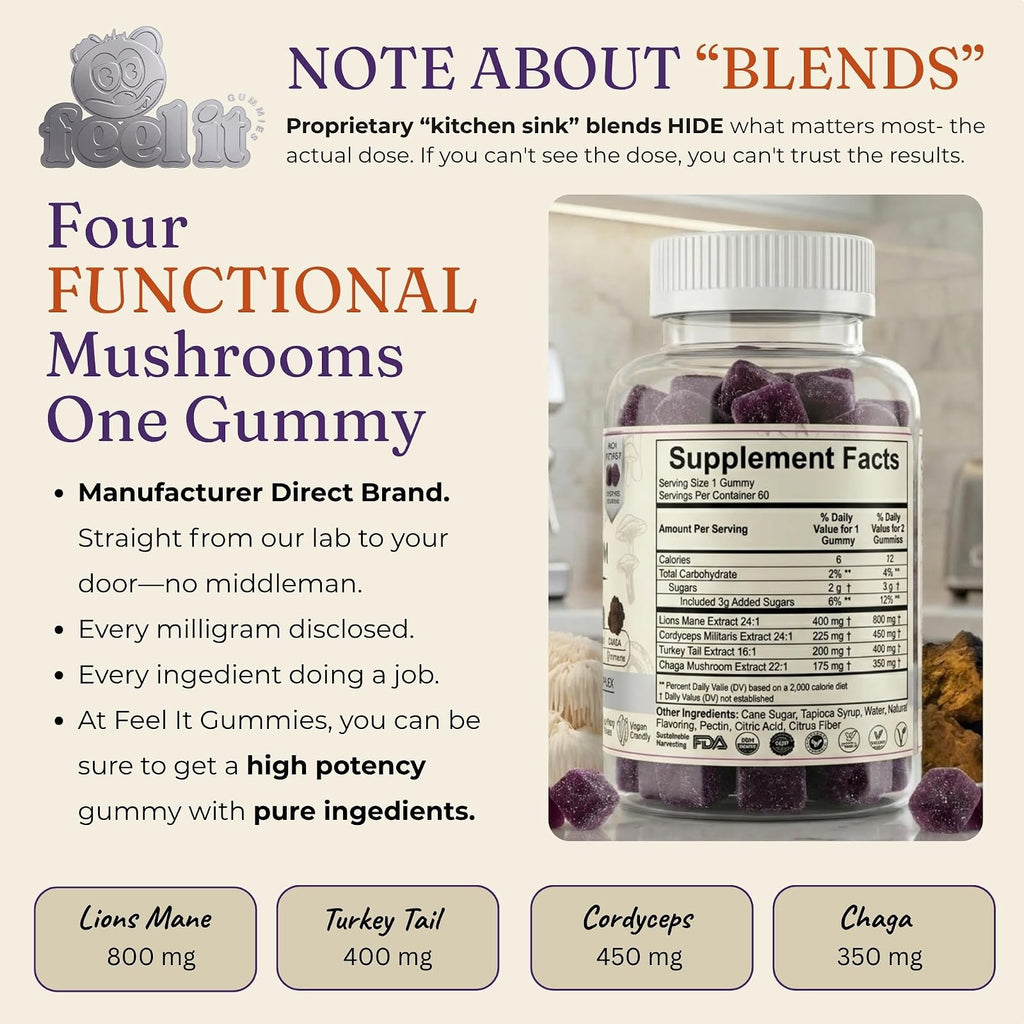 Chaga mushroom gummies for immunity support
