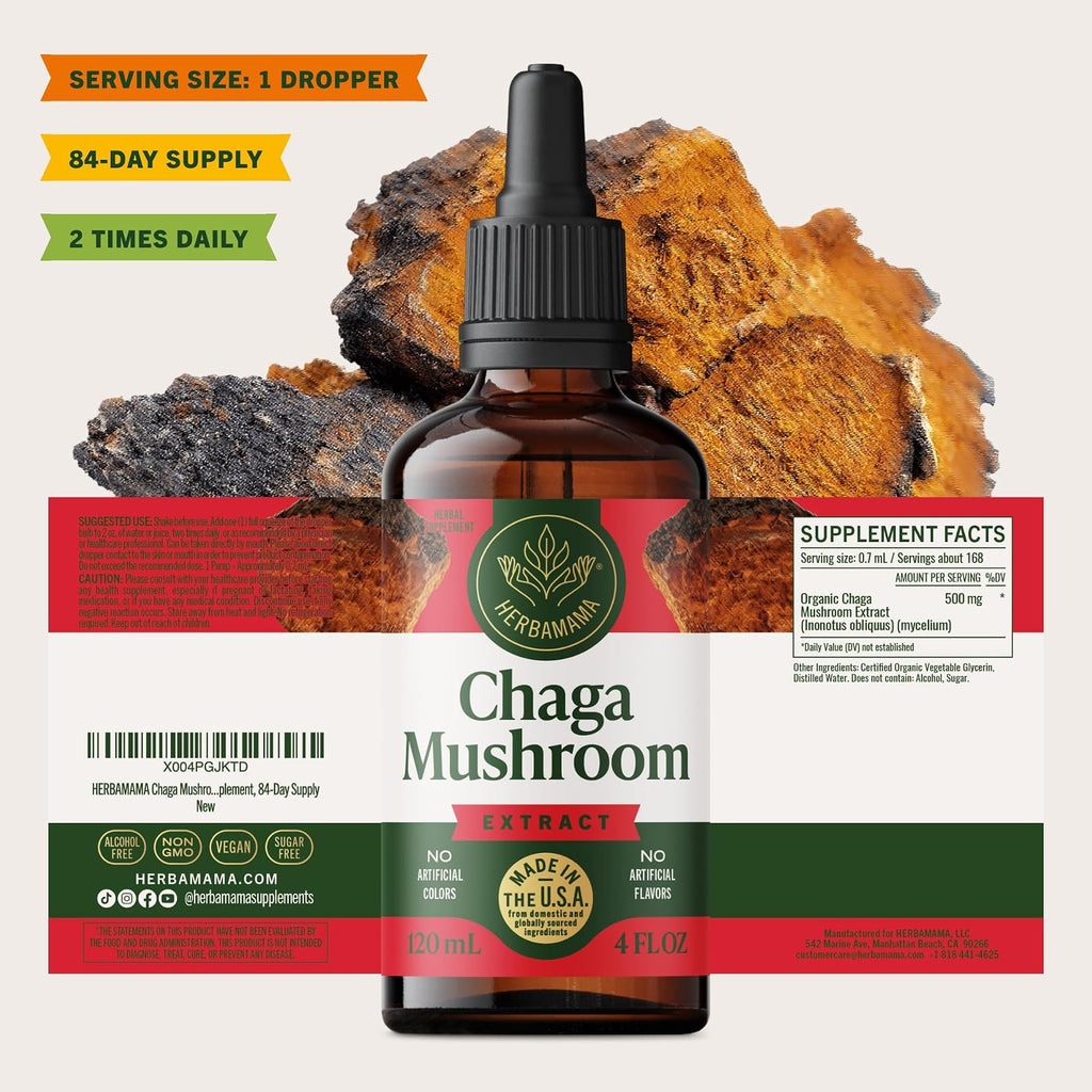 Chaga mushroom liquid supplement