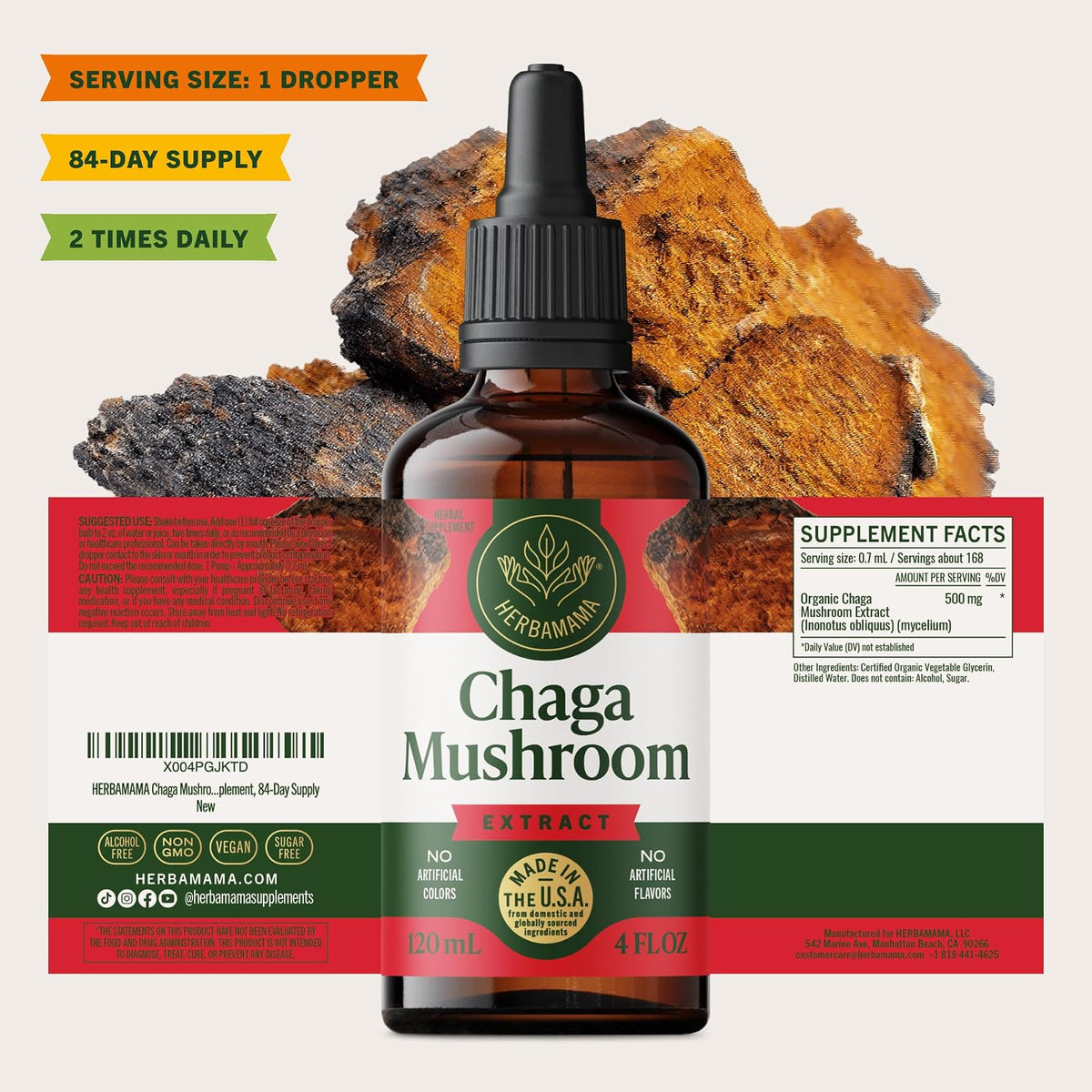 Chaga mushroom liquid supplement