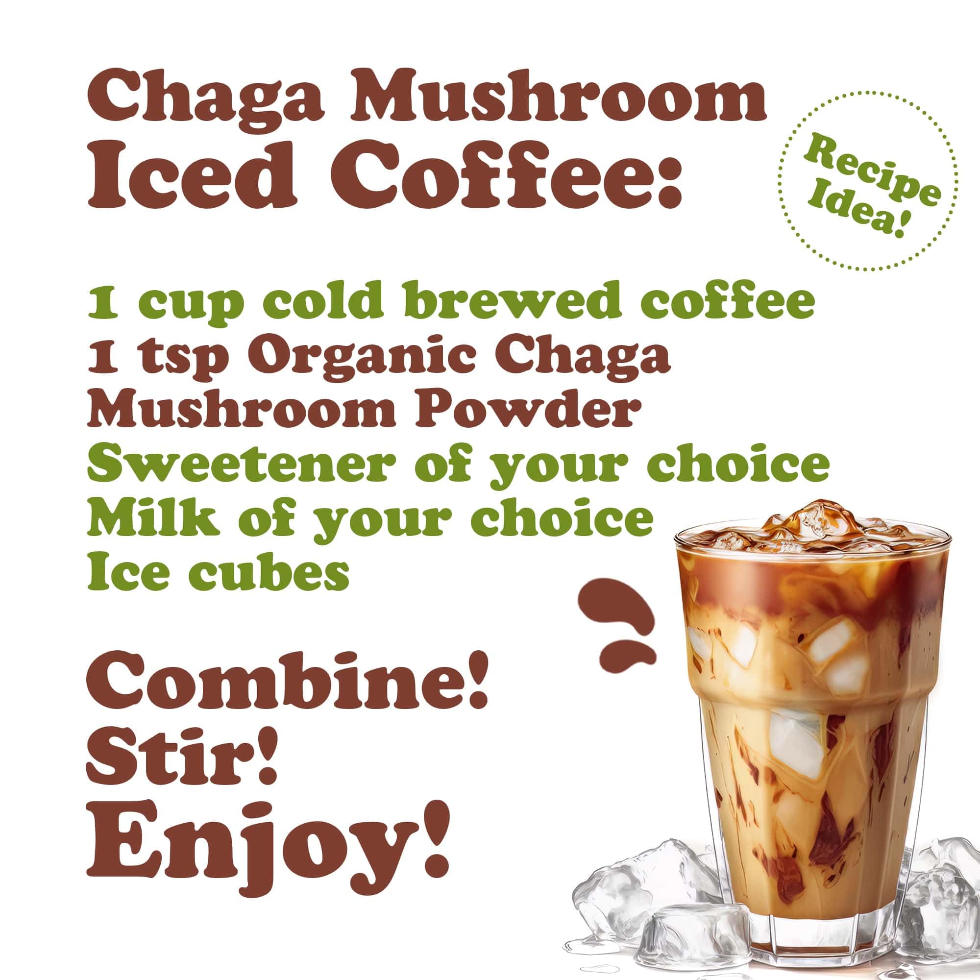 Chaga mushroom powder for baking