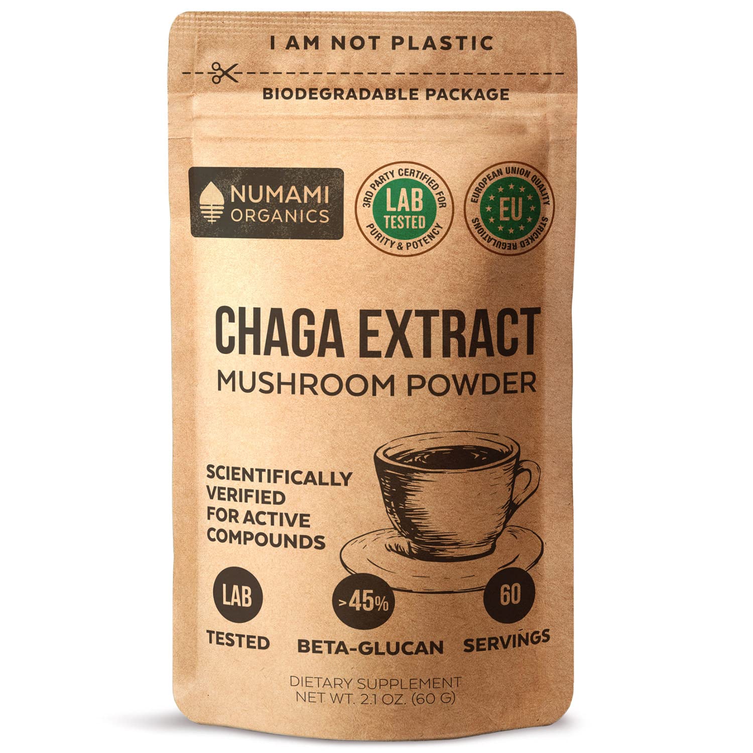 Chaga mushroom powder for energy