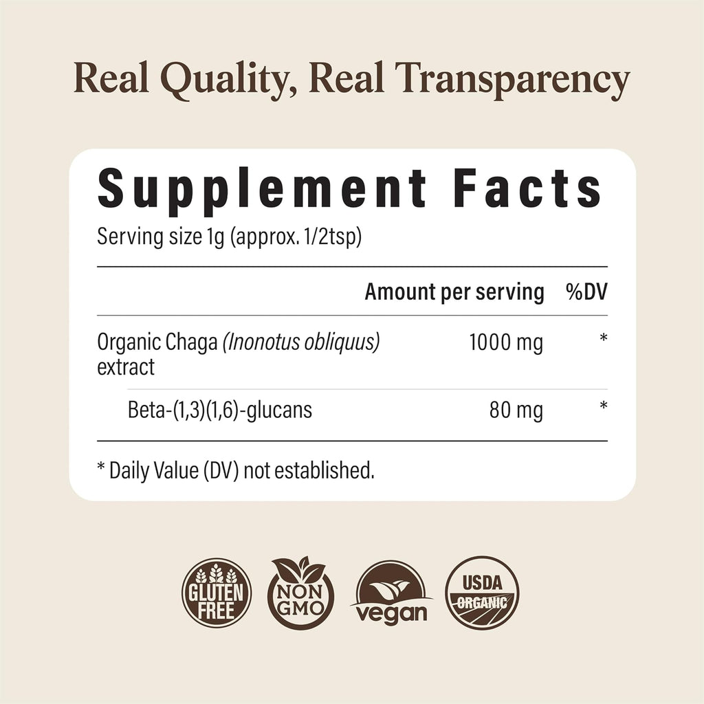 chaga mushroom powder for herbal tea