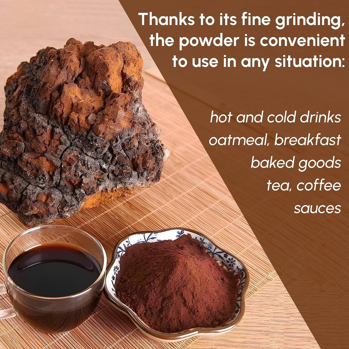 Chaga mushroom powder for immune support