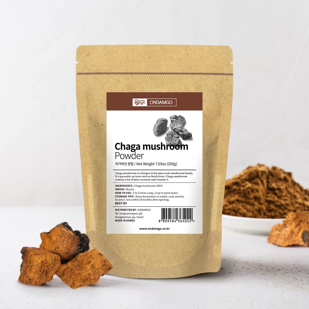 Chaga mushroom supplement for vitality