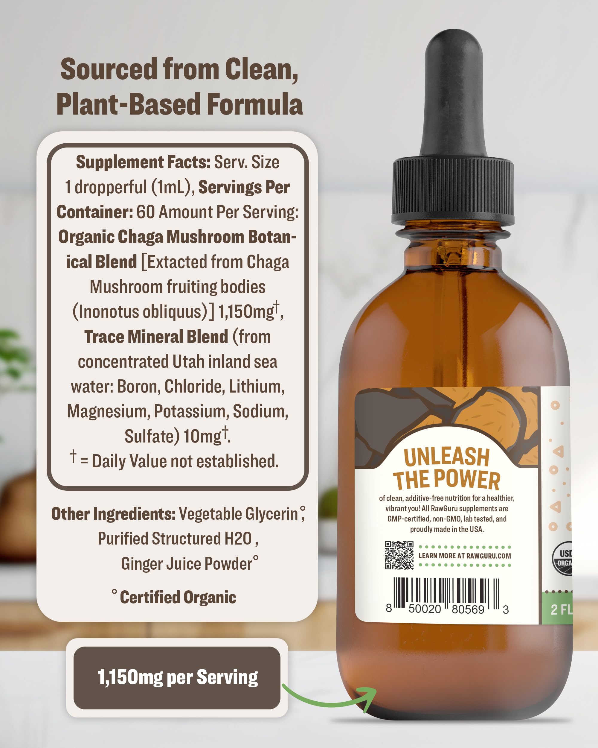 Chaga mushroom supplement pack of three