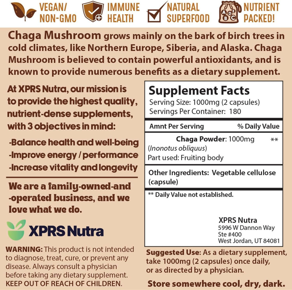 chaga mushrooms for daily health