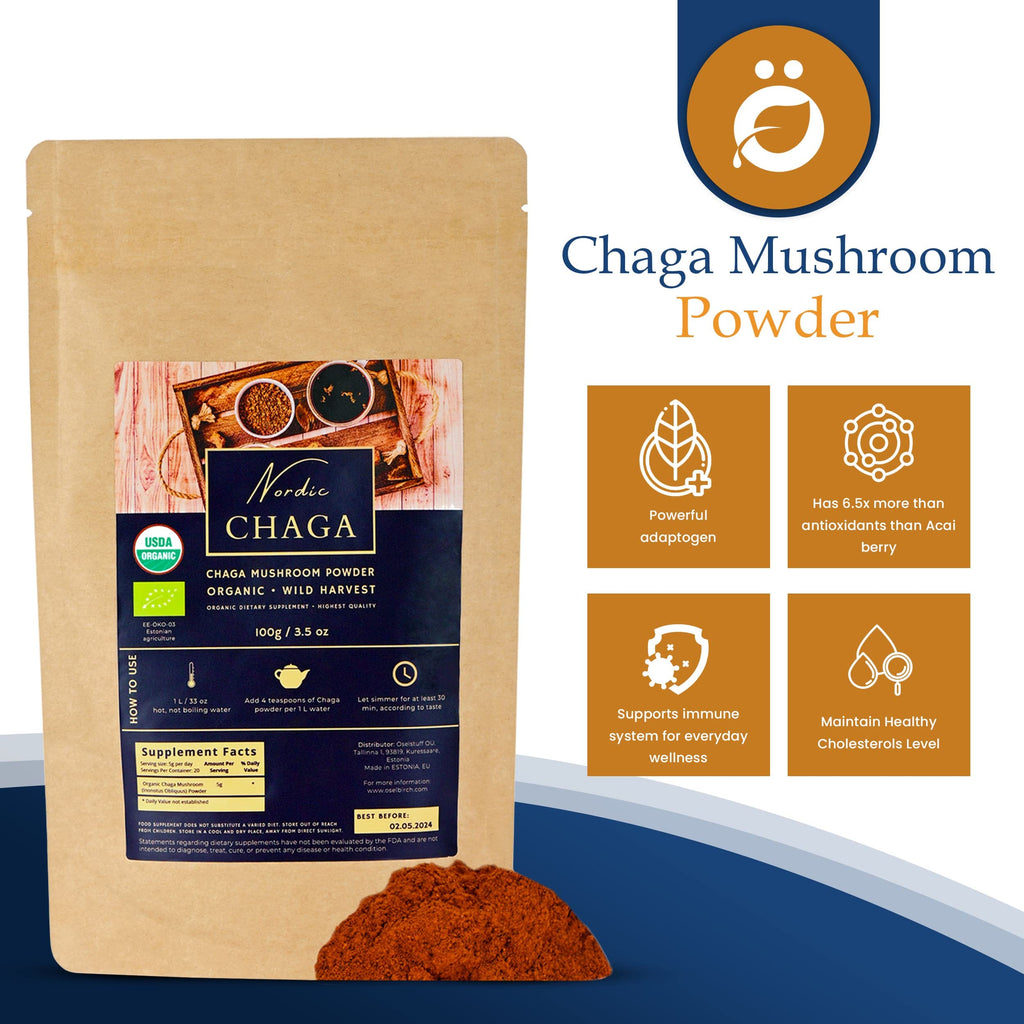 chaga mushrooms for energy and vitality