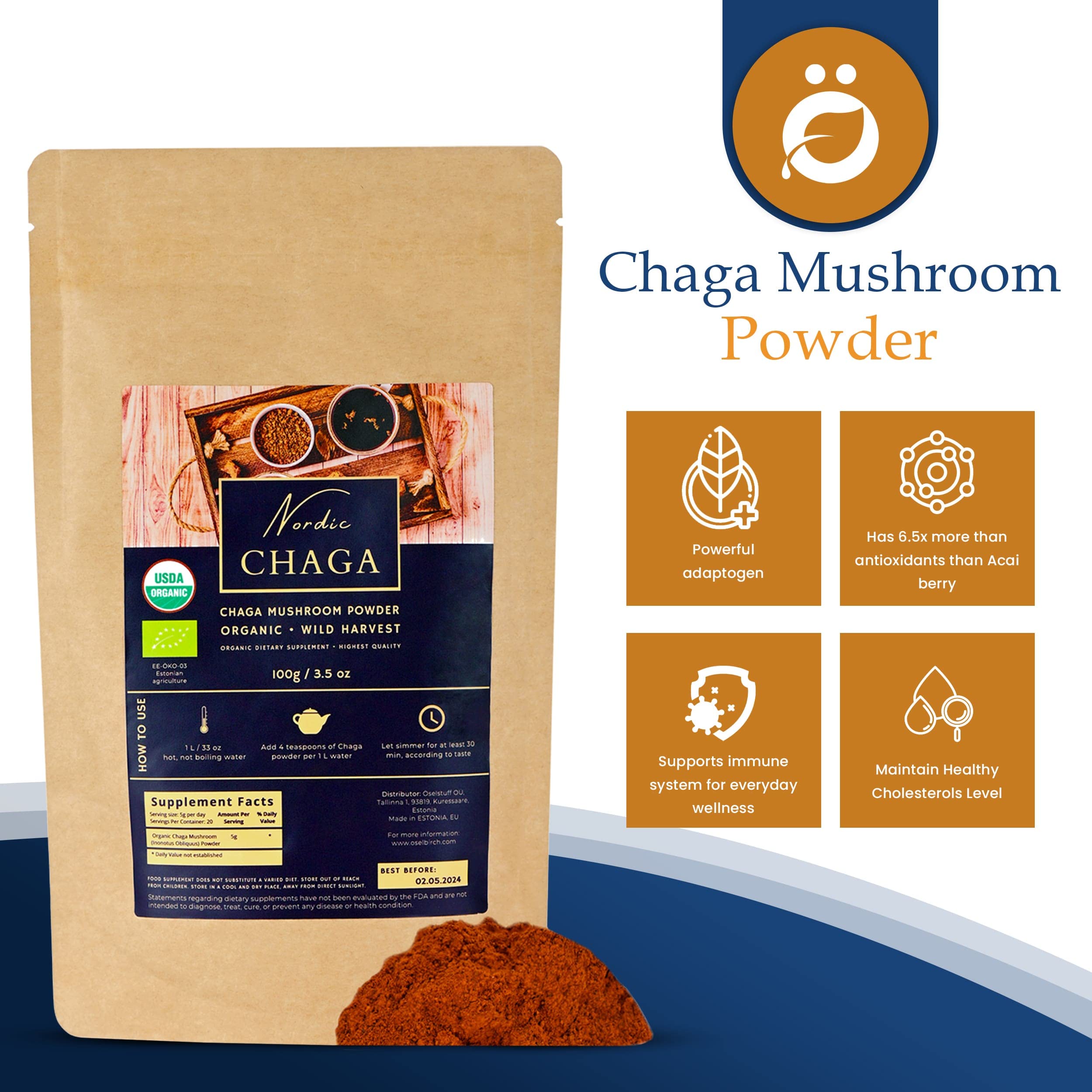 chaga mushrooms for energy and vitality