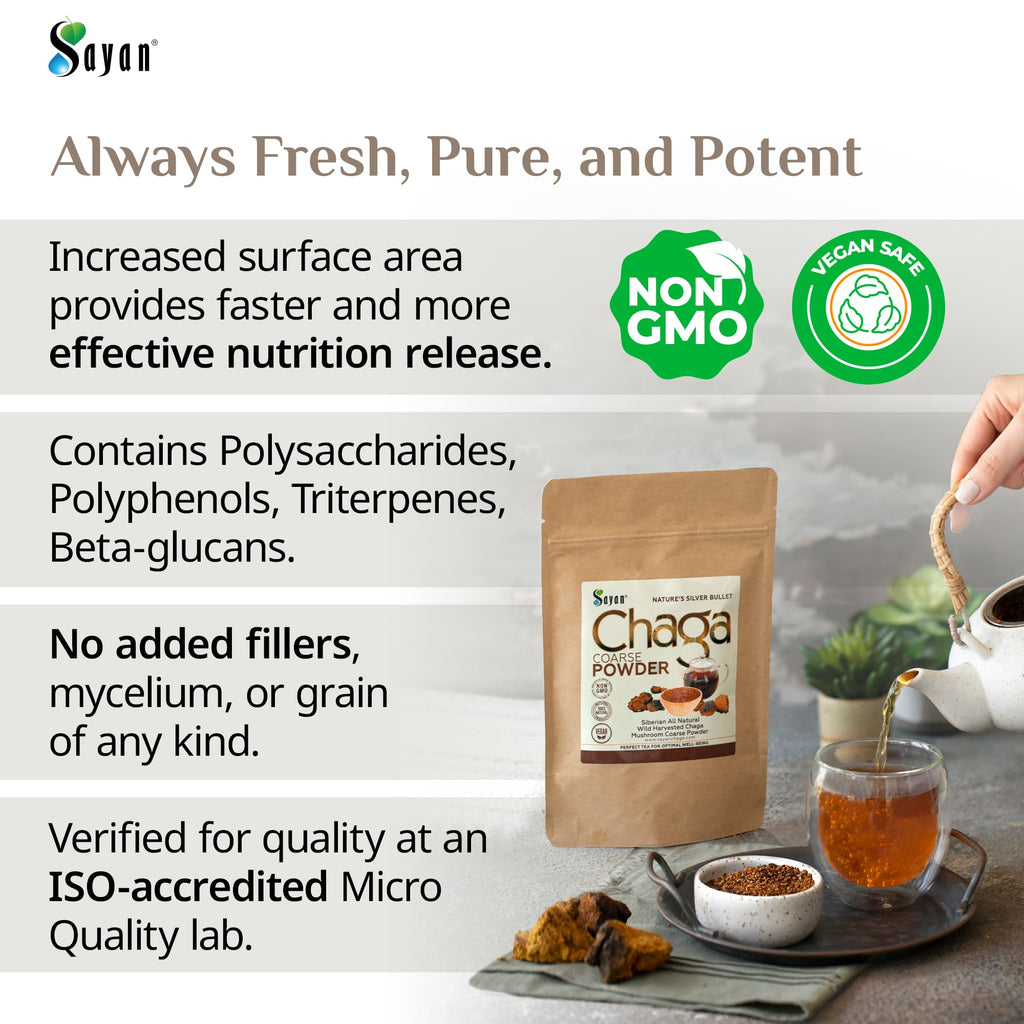 Chaga mushrooms for natural antioxidant support