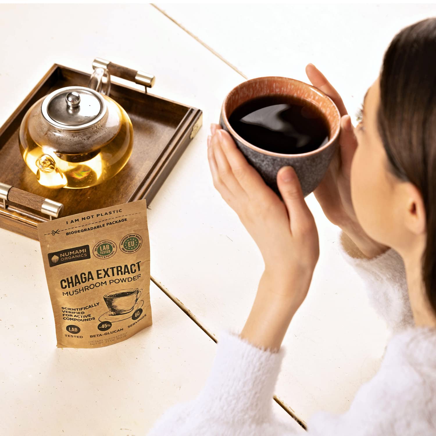 Chaga powder for holistic health