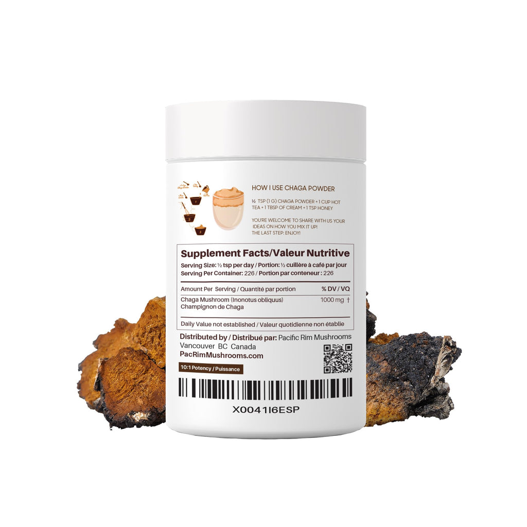 Chaga powder for immune boost