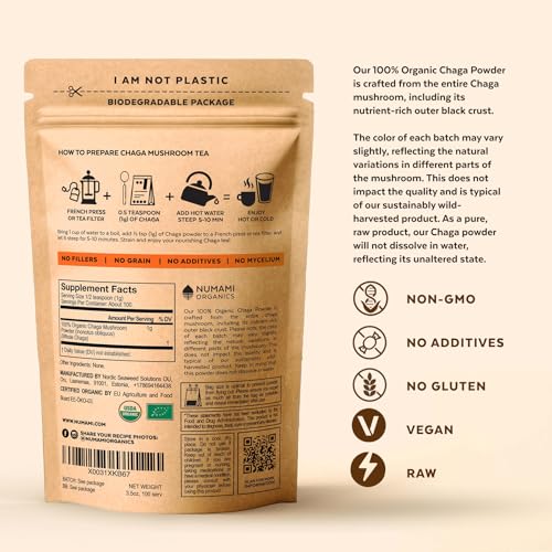 chaga tea made with fine powder