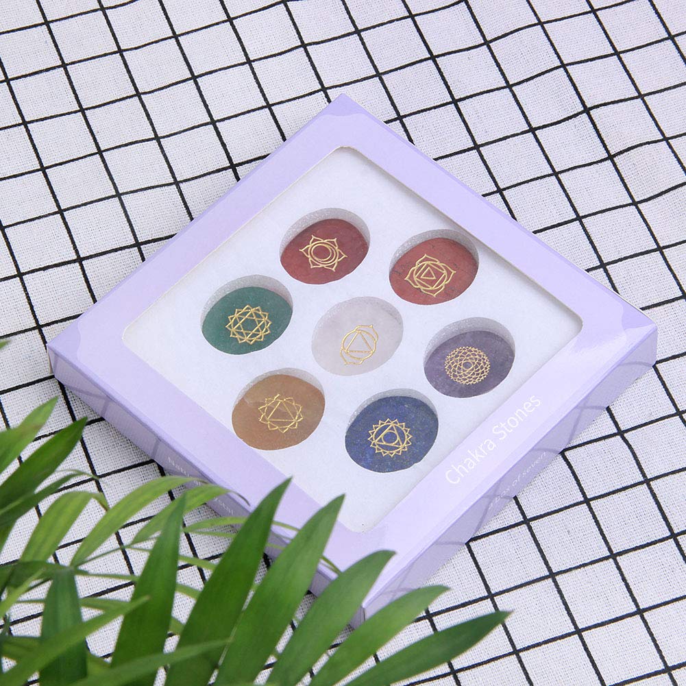 Chakra stones for meditation practice