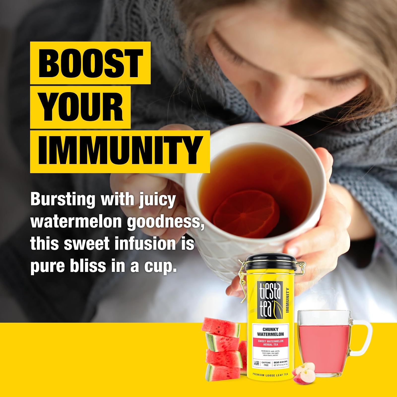 chamomile and watermelon tea mix
