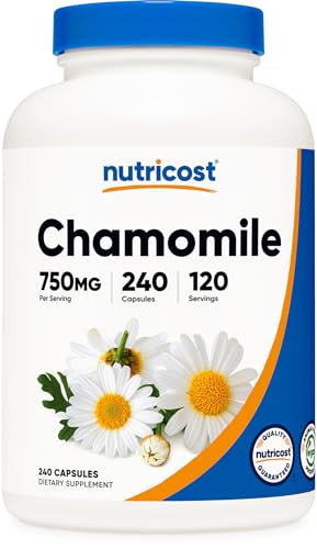 Chamomile capsules for sore throat relief