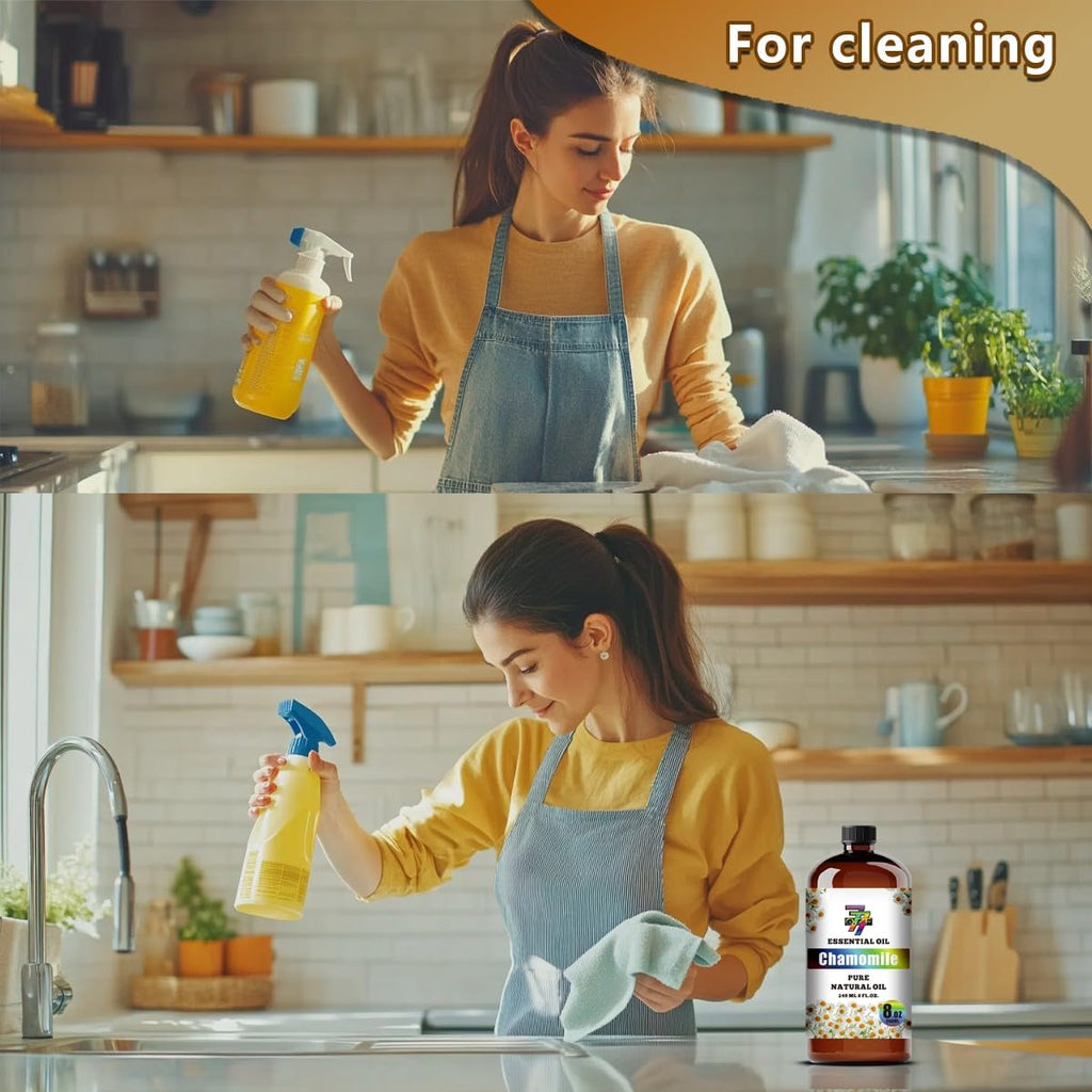 chamomile essential oil for calming atmosphere