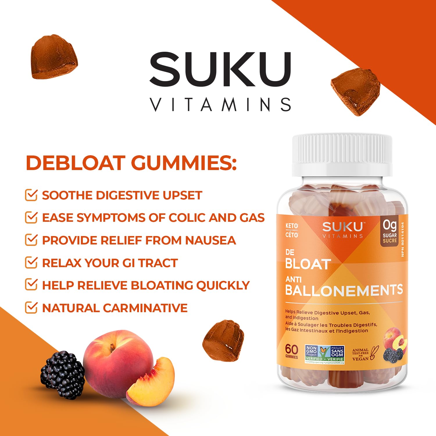 Chamomile infused gut support vitamins
