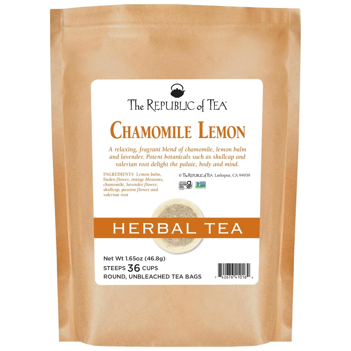 chamomile lemon herbal tea bags