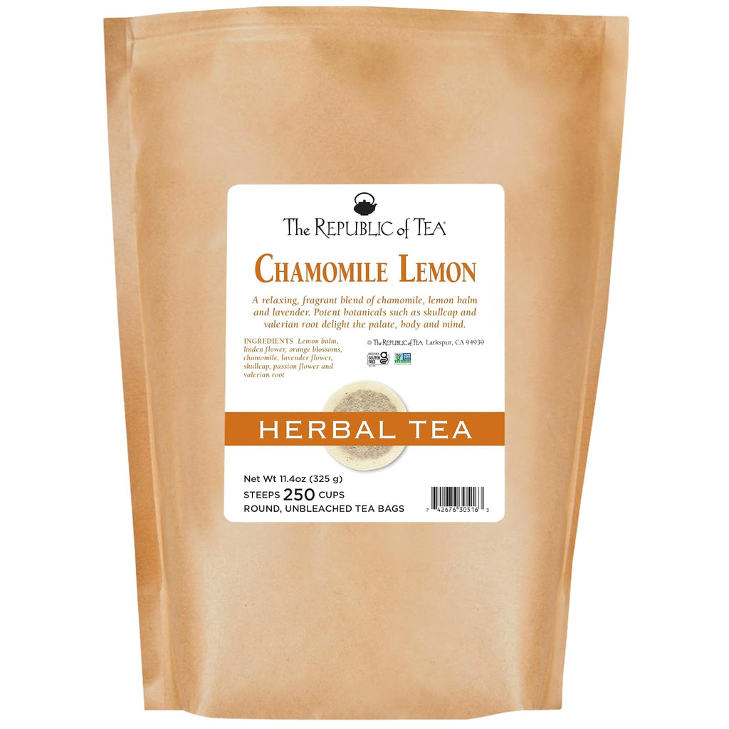 Chamomile lemon herbal tea bags