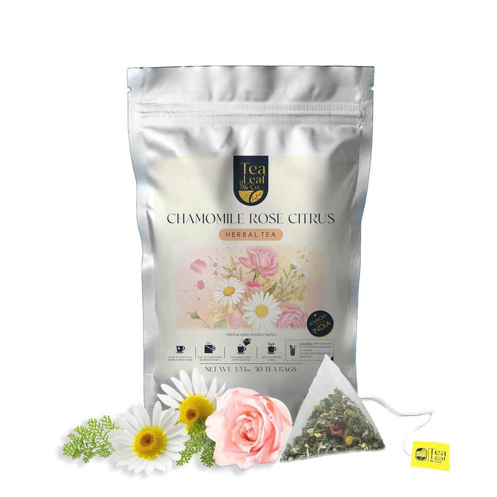chamomile rose citrus herbal tea bags