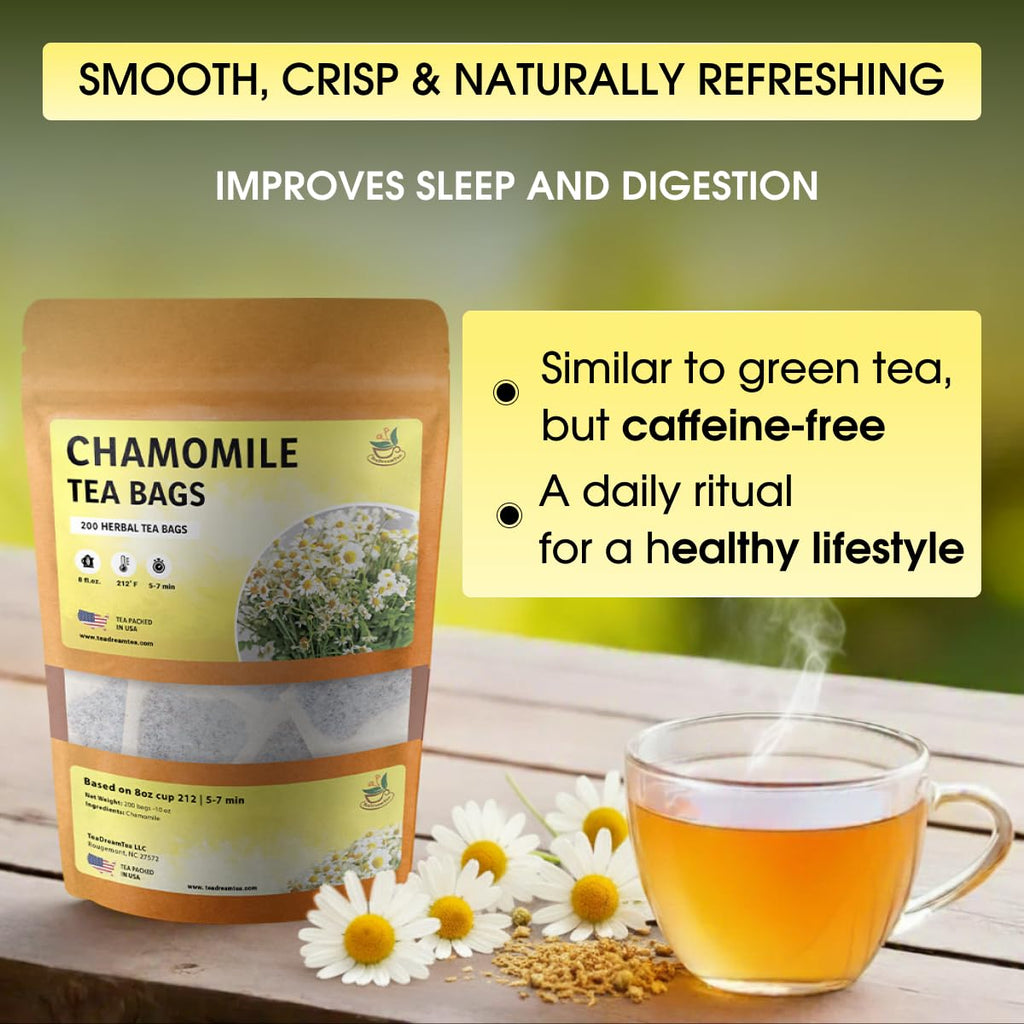 Chamomile tea bags for digestive comfort