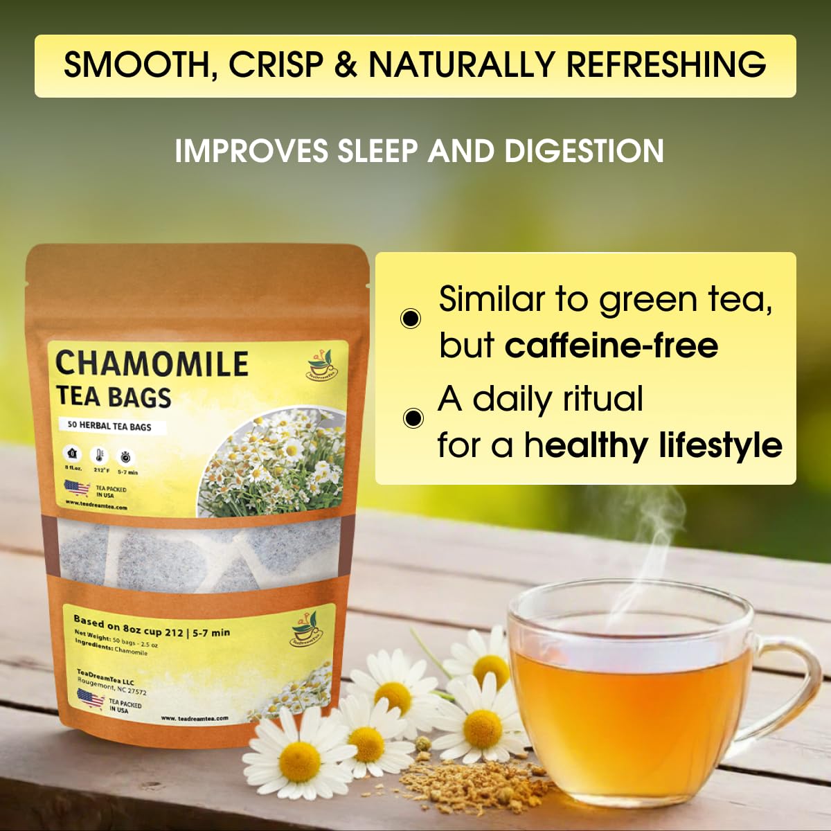 Chamomile tea for digestive comfort