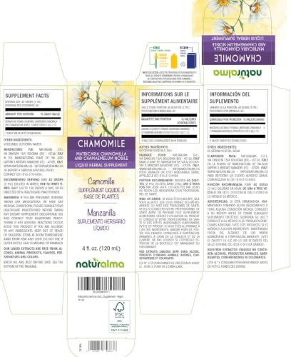 chamomile tincture for soothing sore throat